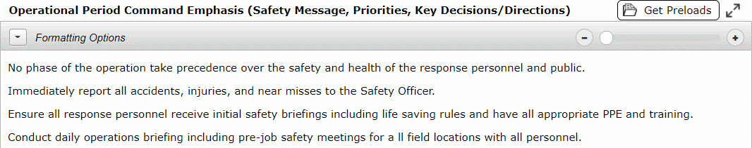 ICS 202 - General Response Objectives
