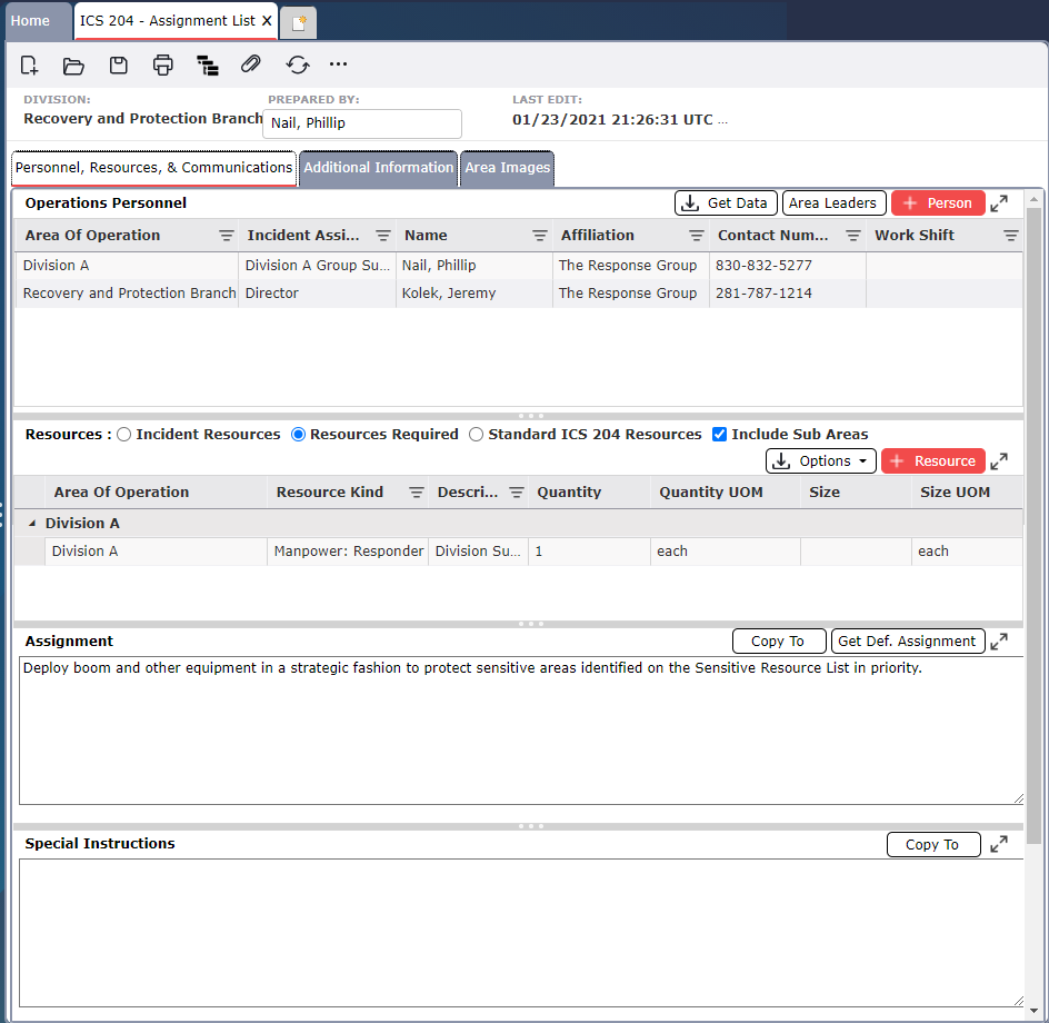 ICS 204 - Assignment List