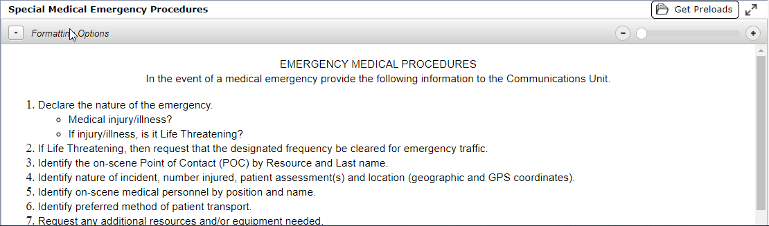 ICS 206 - Medical Plan
