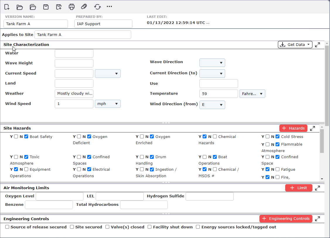 ICS 208 - Site Safety Plan
