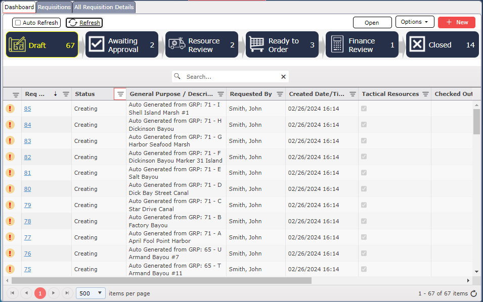 ICS 213RR - Resource Request