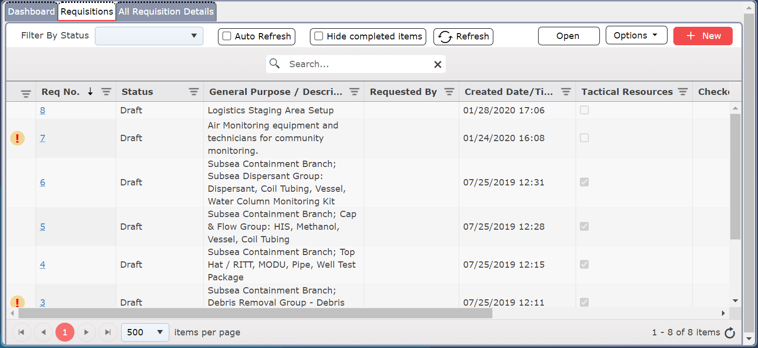 ICS 213RR - Resource Request