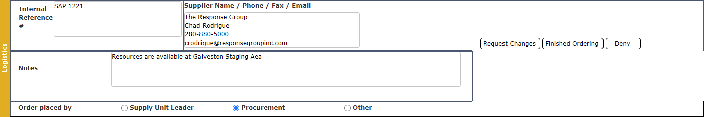ICS 213RR - Resource Request